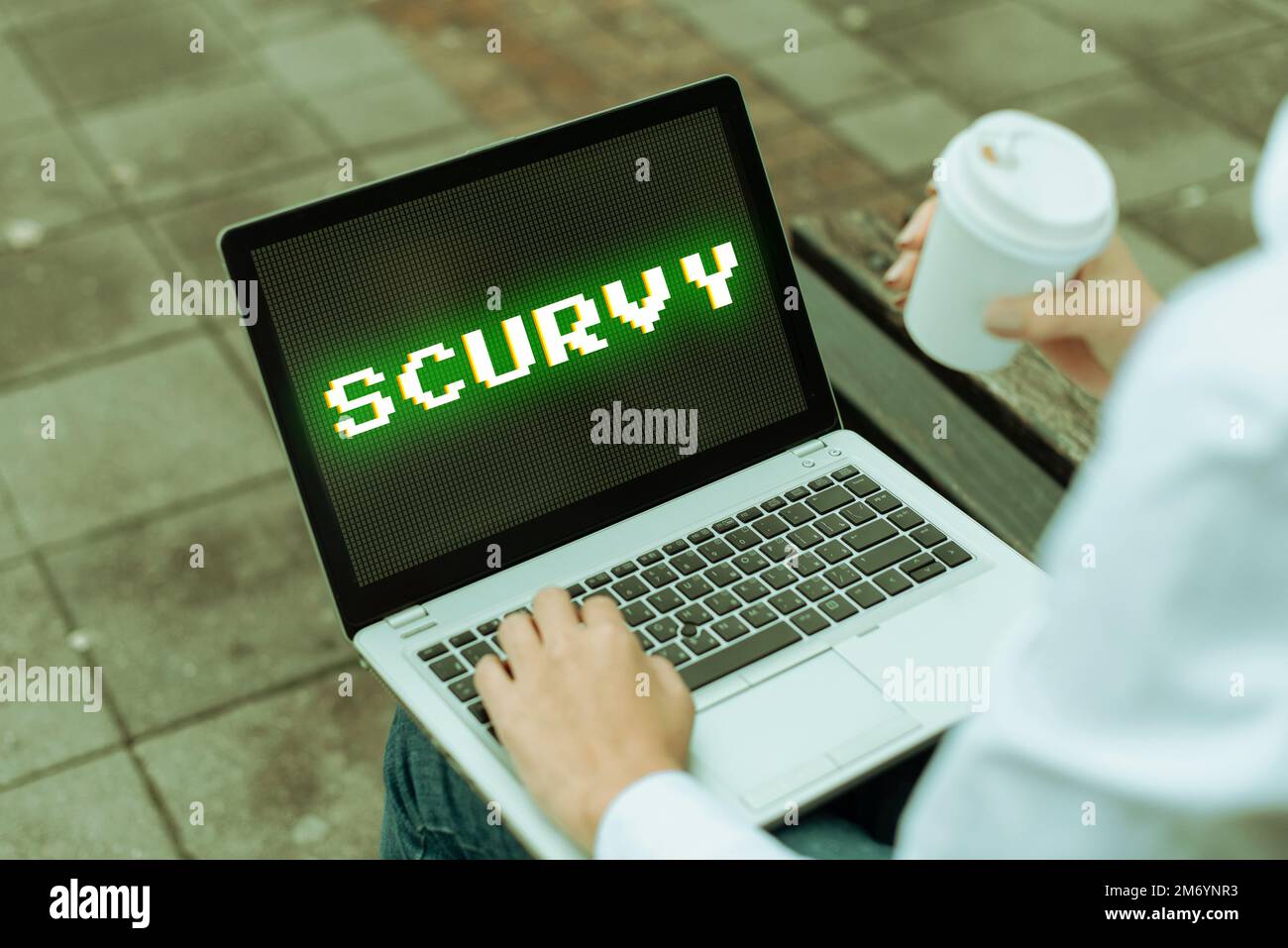 Text caption presenting Scurvy. Business concept disease caused by a ...