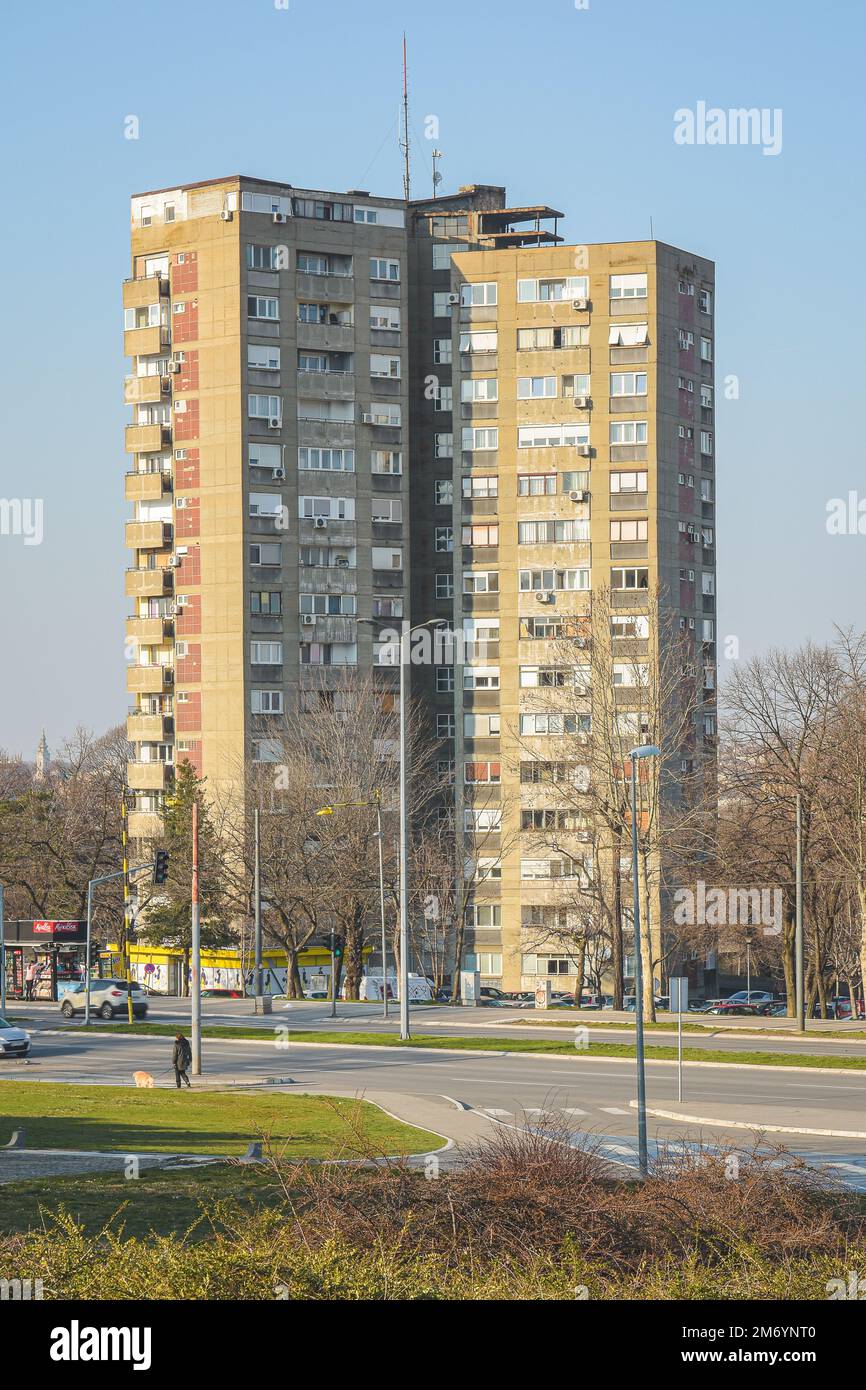 Architecture of Belgrade, Serbia. Brutalist, socialist, post was ...