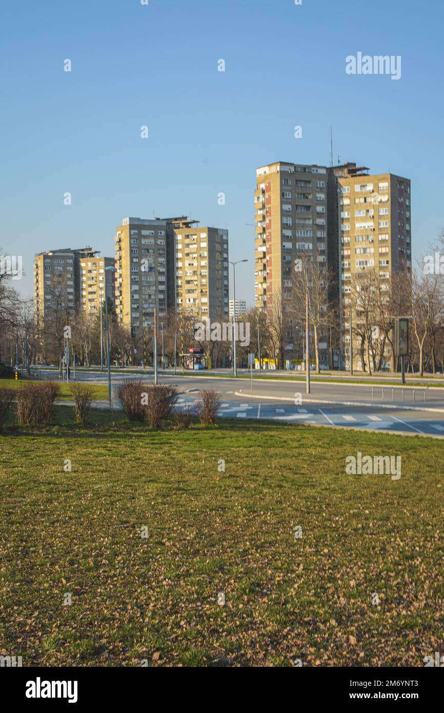 Architecture of Belgrade, Serbia. Brutalist, socialist, post was ...