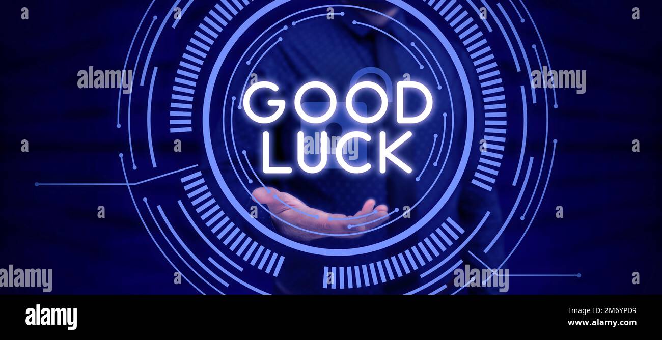Inspiration showing sign Good Luck. Business idea A positive fortune or ...