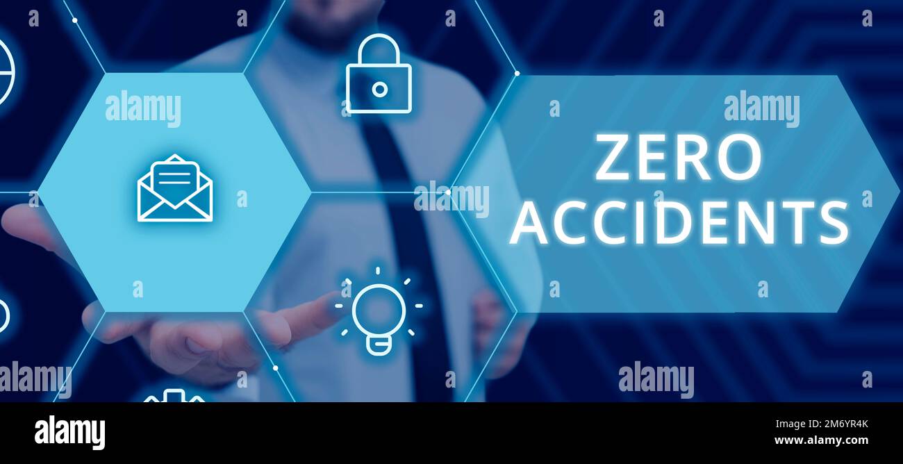 Handwriting text Zero Accidents. Concept meaning important strategy for ...