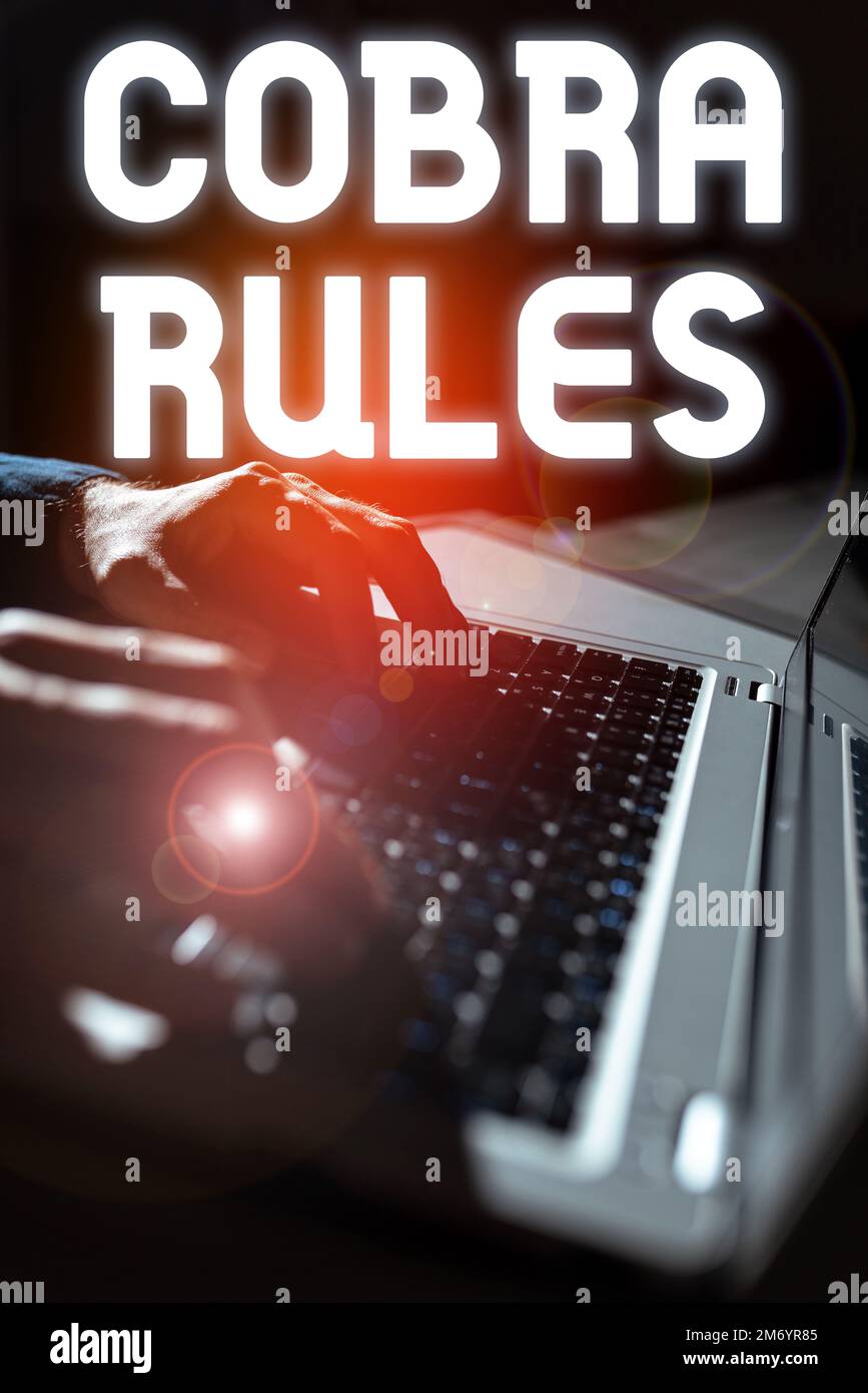 Text caption presenting Cobra Rules. Business overview gives workers ...