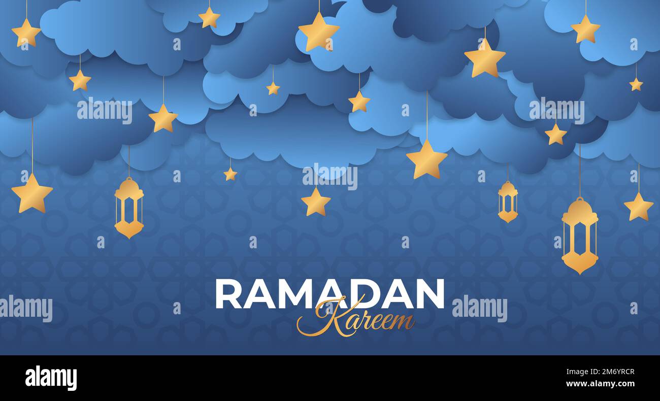 Ramadan Kareem Banner. Ramadan kareem muslim religion holy month flat ...
