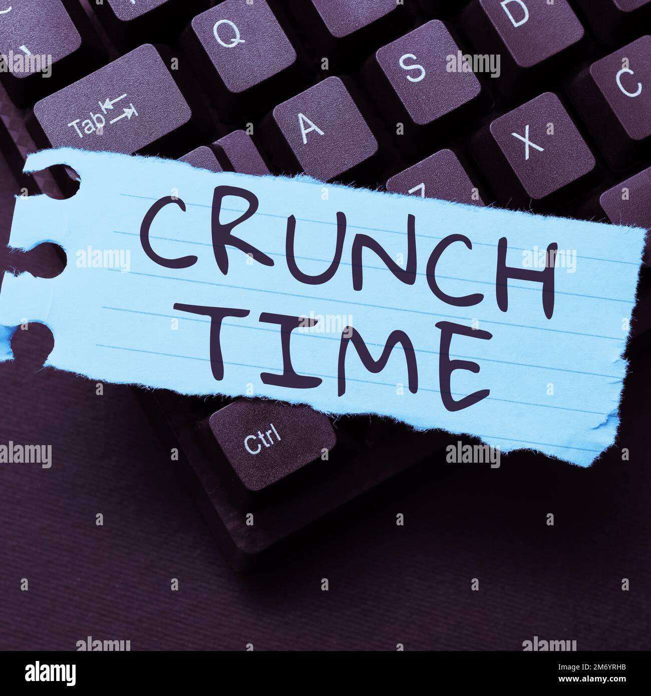 Conceptual caption Crunch Time. Word Written on period when pressure to ...