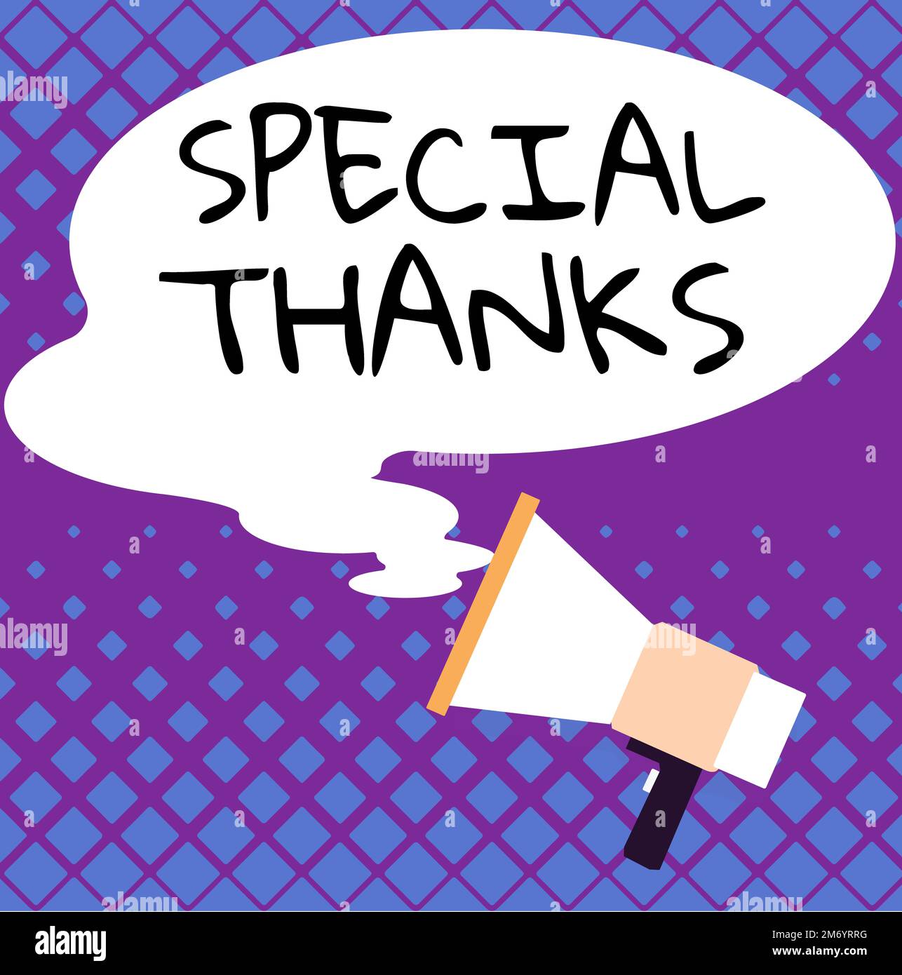 Text caption presenting Special Thanks. Business concept expression of ...