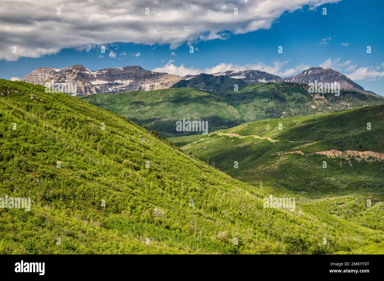 Mount Timpanogos massif, view from Decker Pass, Cascade Springs Drive ...