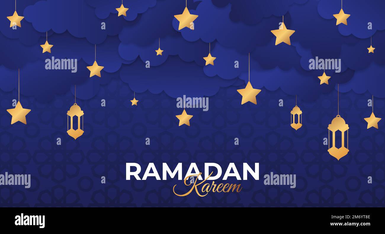 Ramadan Kareem Banner. Ramadan kareem muslim religion holy month flat ...