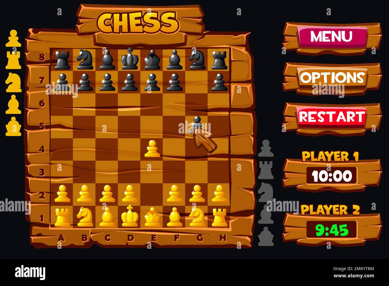 Chess game UI, interface and button set Stock Vector Image & Art - Alamy