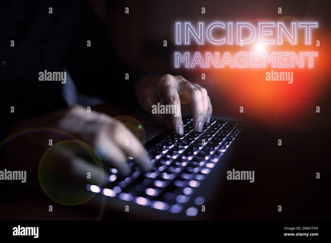 Sign displaying Incident Management. Word Written on Process to return ...