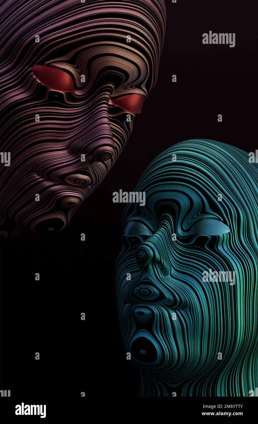 Two human heads hi-res stock photography and images - Alamy