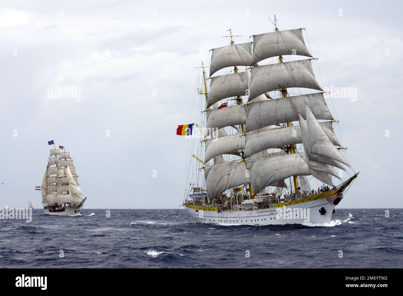 Romanian tall ship Mircea, Bermuda race start, 2009 Stock Photo - Alamy