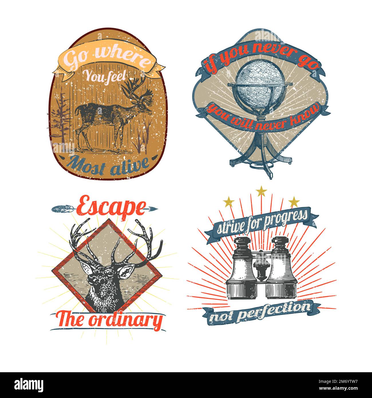 Retro feel vector vectors Stock Vector Images - Alamy