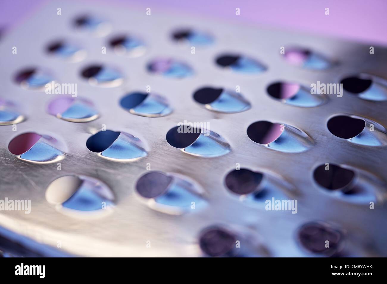 Metal, pattern and kitchen with steel grater for food, cooking and ...