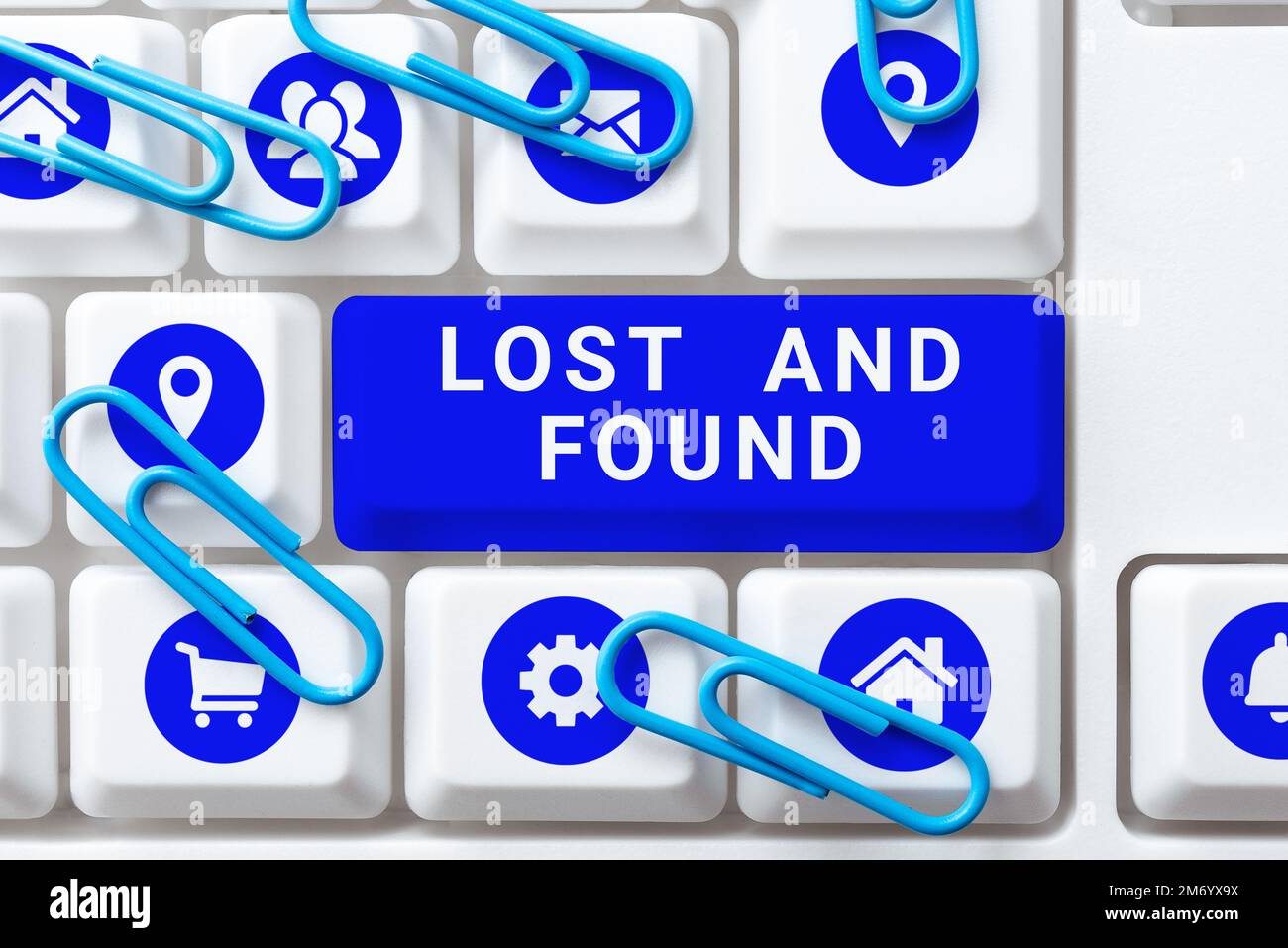 Conceptual caption Lost And Found. Business overview Place where you ...
