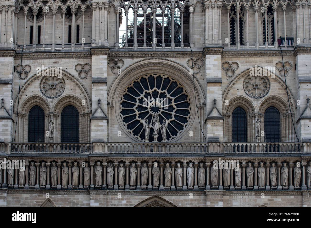 Restoration of Notre Dame de Paris cathedral after fire Stock Photo - Alamy