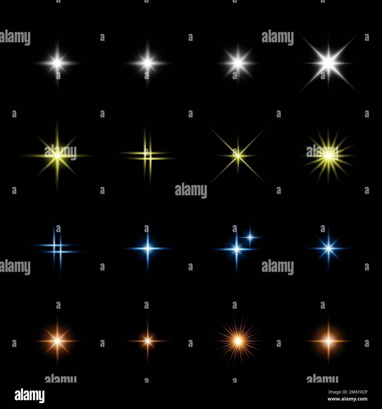 Sparkling star, vector glowing star light effect. Glitter magic star sparks. Stars and sparkles ...