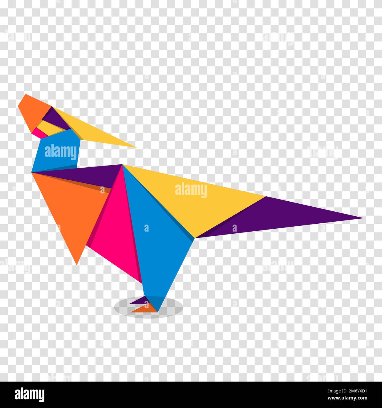 Dinosaur origami. Abstract colorful vibrant dinosaur logo design ...