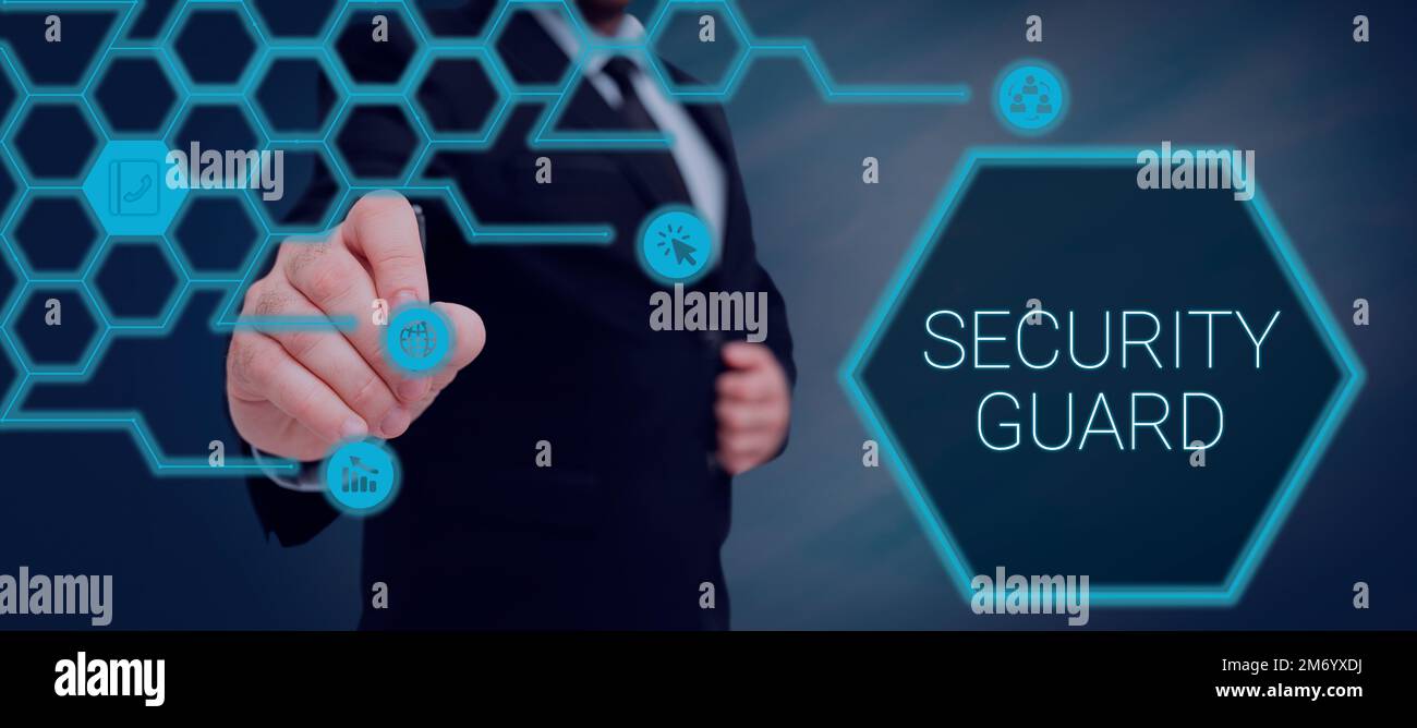 Inspiration Showing Sign Security Guard Word Written On Tools Used To Manage Multiple Security