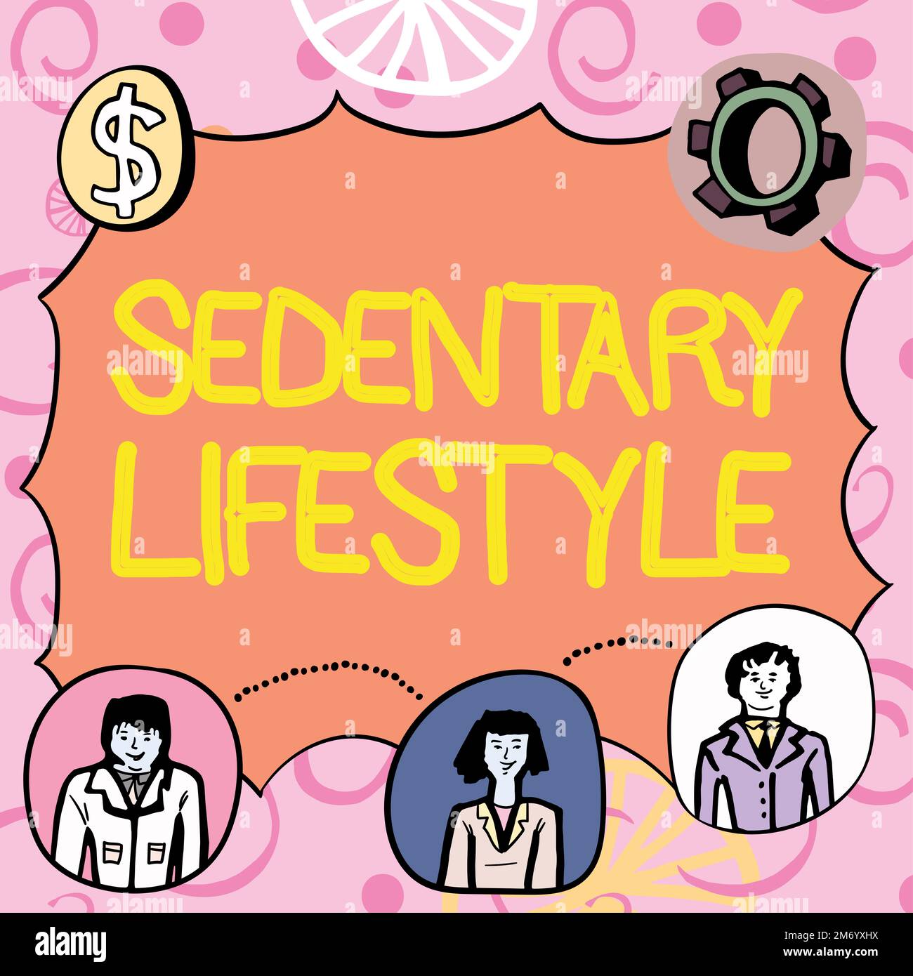 Sign displaying Sedentary Lifestyle. Internet Concept ways and means of ...