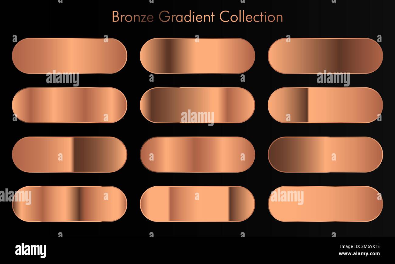 Huge big collection of bronze gradients background swatches. Bronze ...