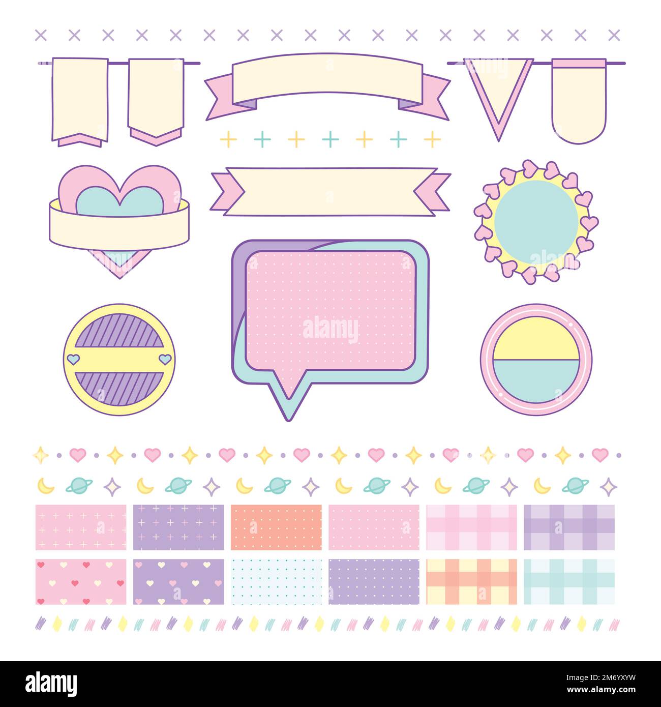Girly design elements Cut Out Stock Images & Pictures - Alamy