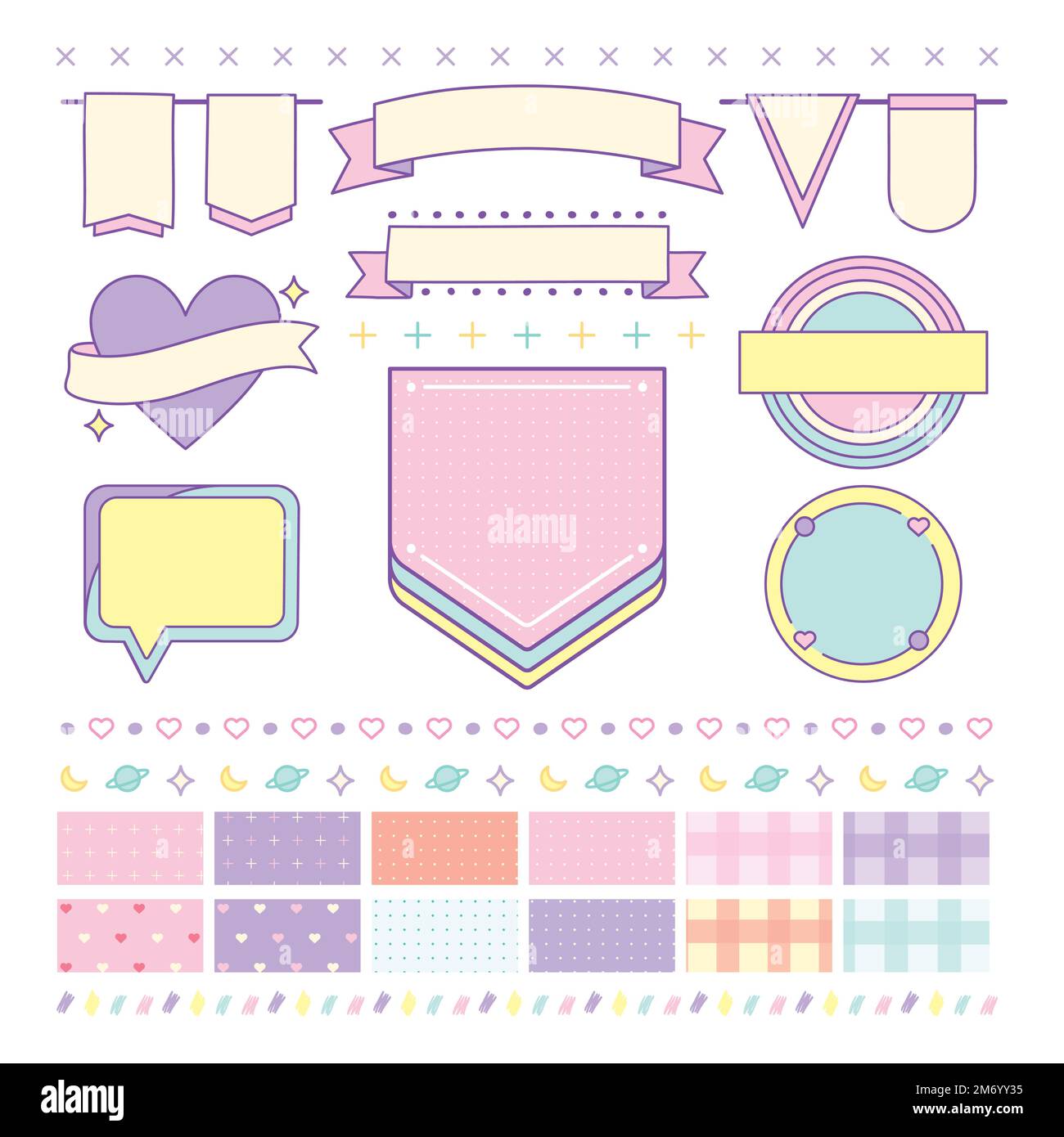 Girly design elements Cut Out Stock Images & Pictures - Alamy