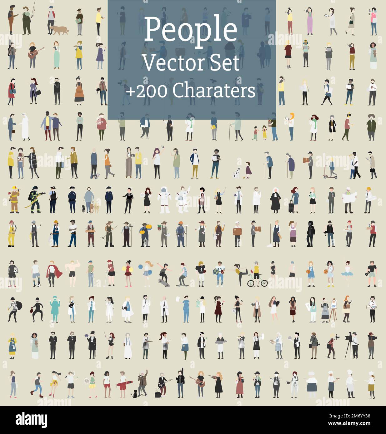 Vector set of illustrated people Stock Vector Image & Art - Alamy