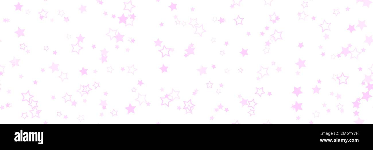 Pink star pattern background for wide banner. Seamless stars background ...