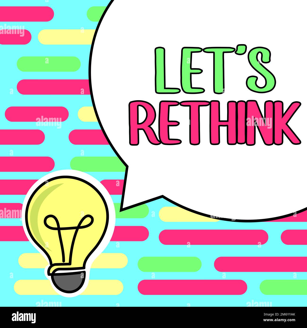 Conceptual caption Let's Rethink. Business idea an Afterthought To ...