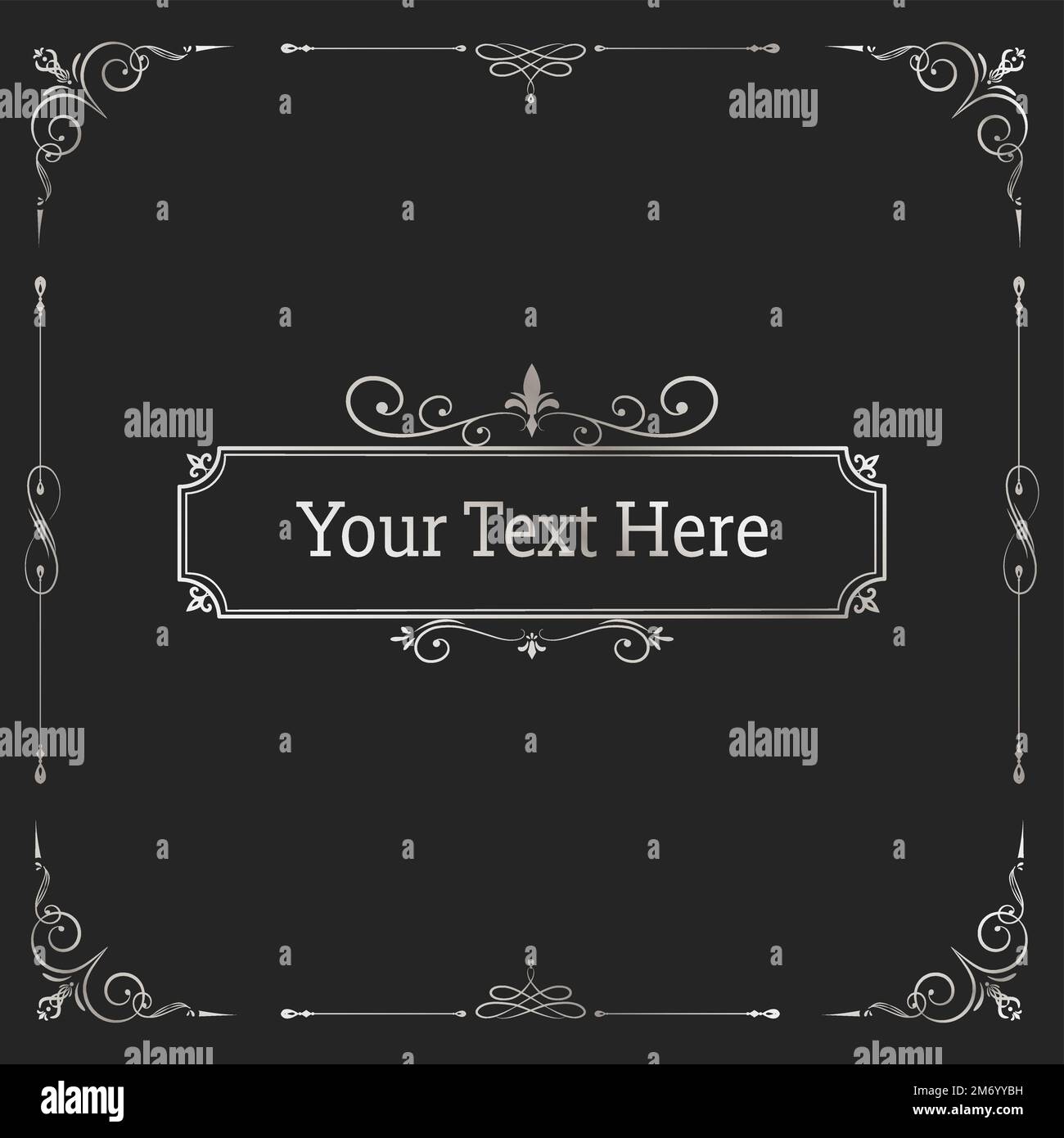 Decorative calligraphic ornament banner vector Stock Vector Image & Art ...