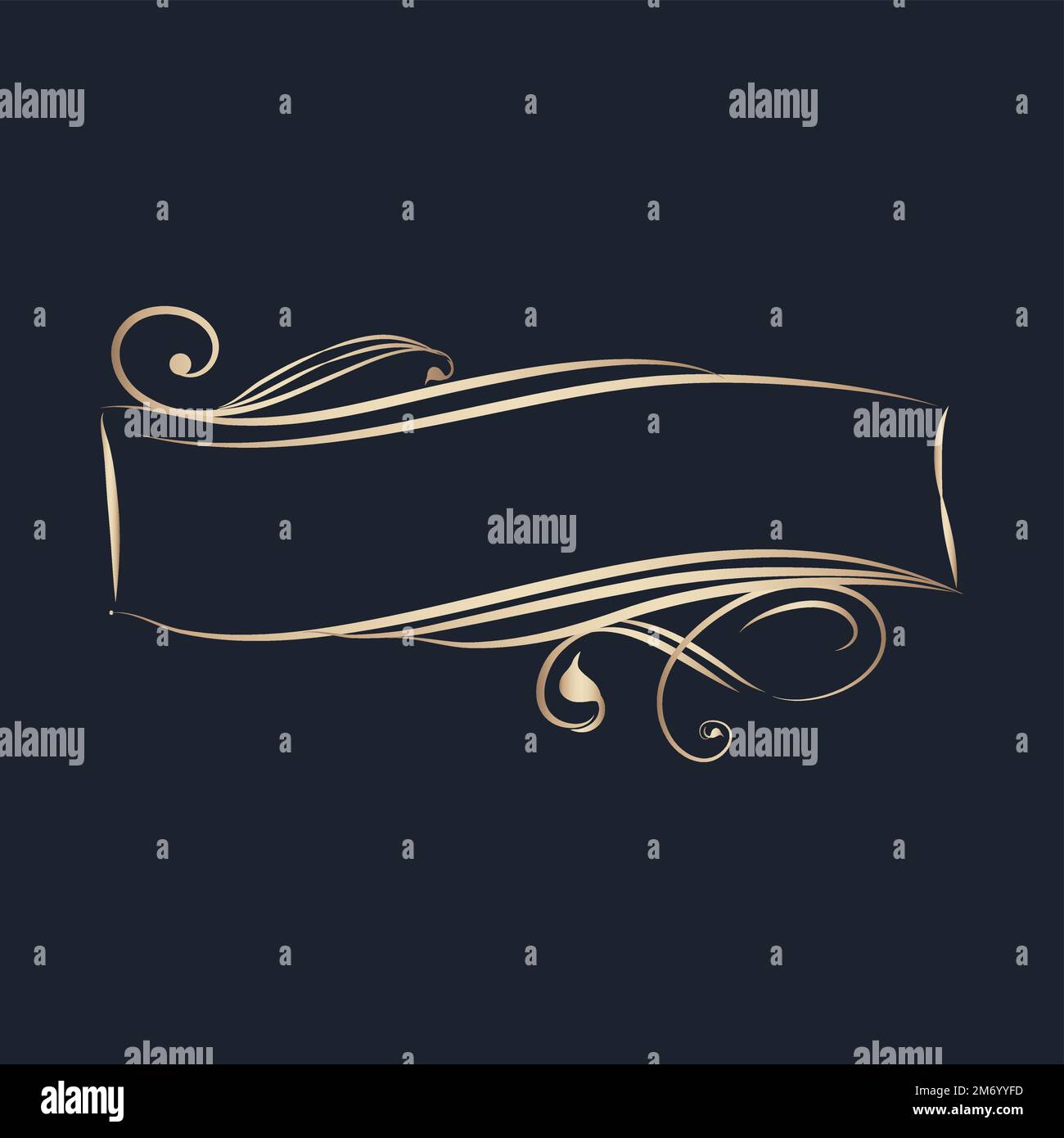 Decorative calligraphic ornament banner vector Stock Vector Image & Art ...