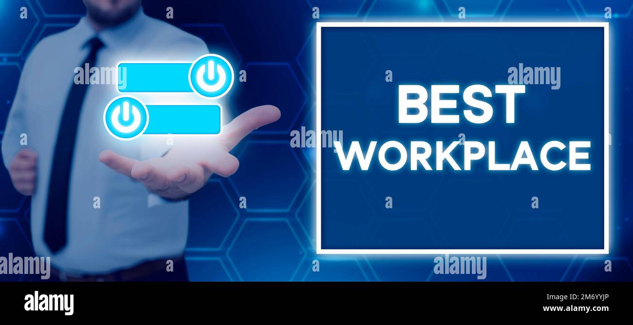 Conceptual display Best Workplace. Word for Ideal company to work with ...