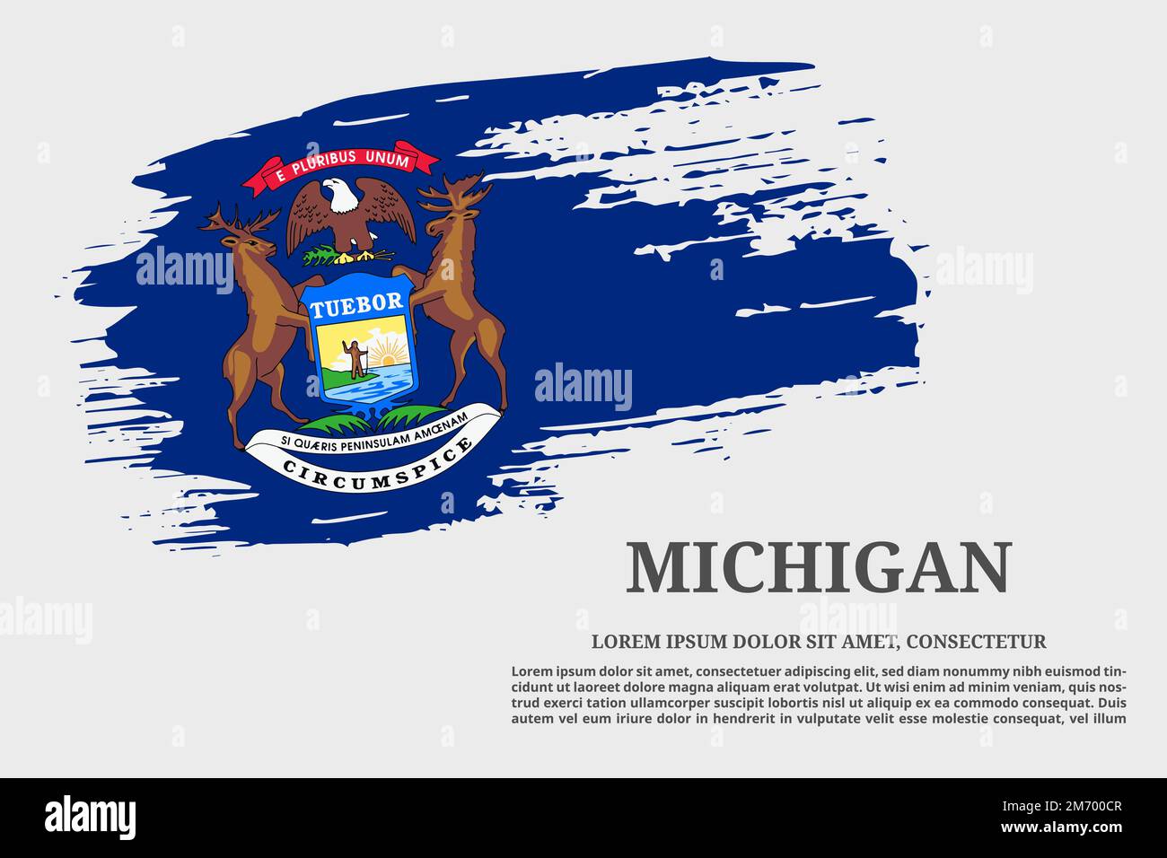 Michigan brush stroke Stock Vector Images - Alamy