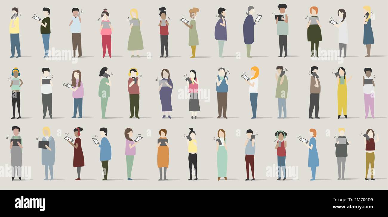 Vector set of illustrated people Stock Vector Image & Art - Alamy