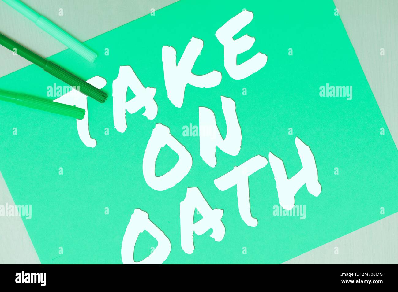 Sign displaying Take On Oath. Business idea A solemn appeal to a deity ...
