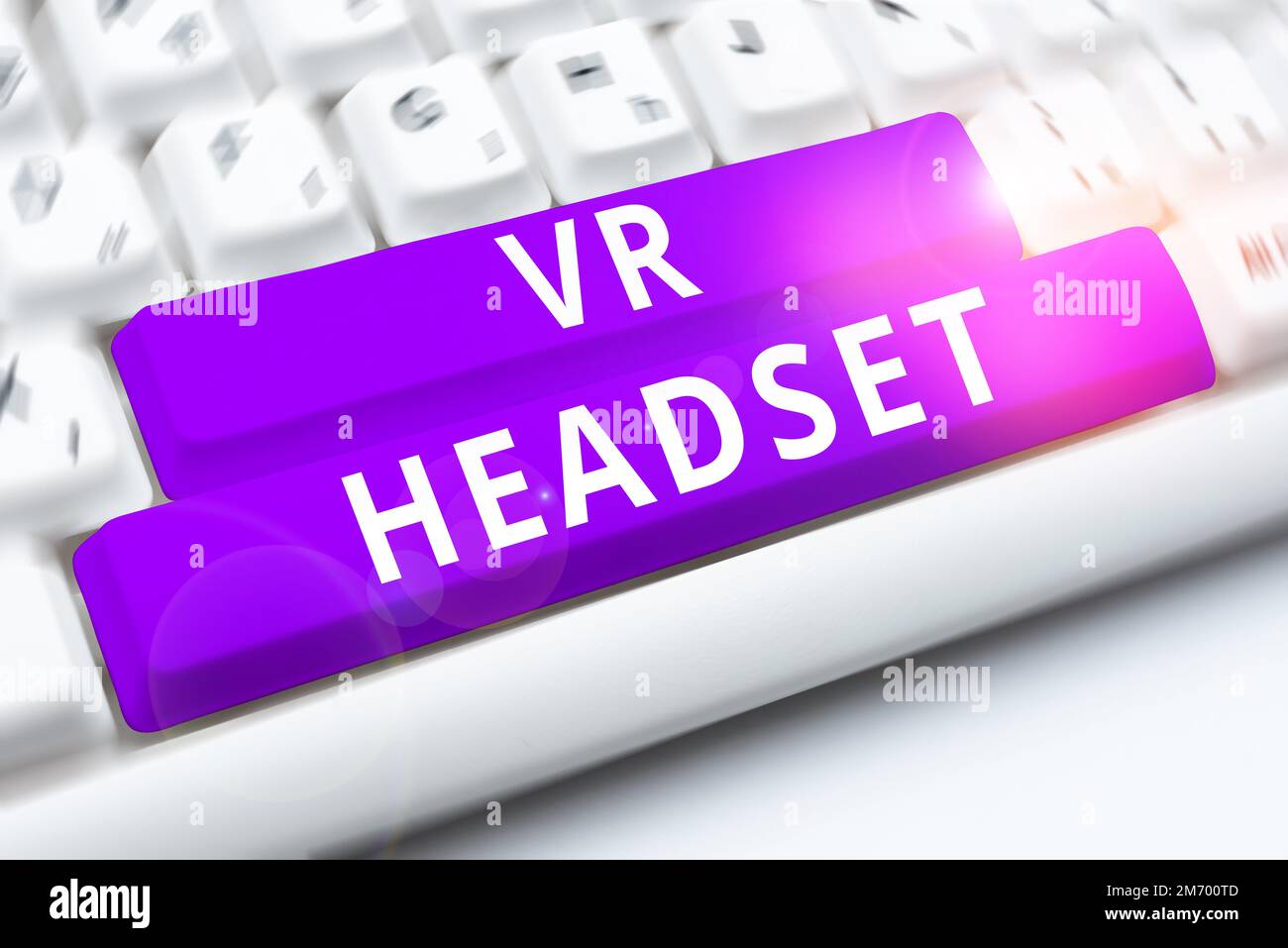 Sign displaying Vr Headset. Business idea head-mounted device that ...