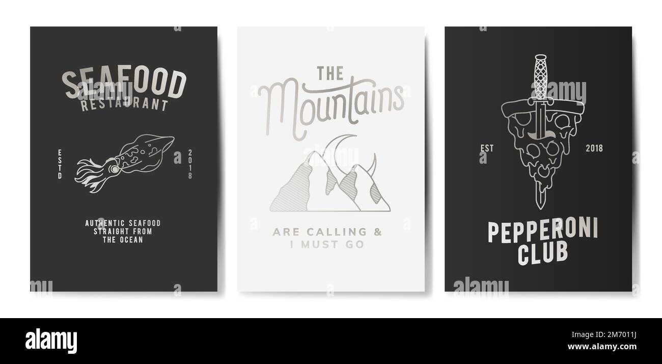 Camping logo set design Cut Out Stock Images & Pictures - Alamy