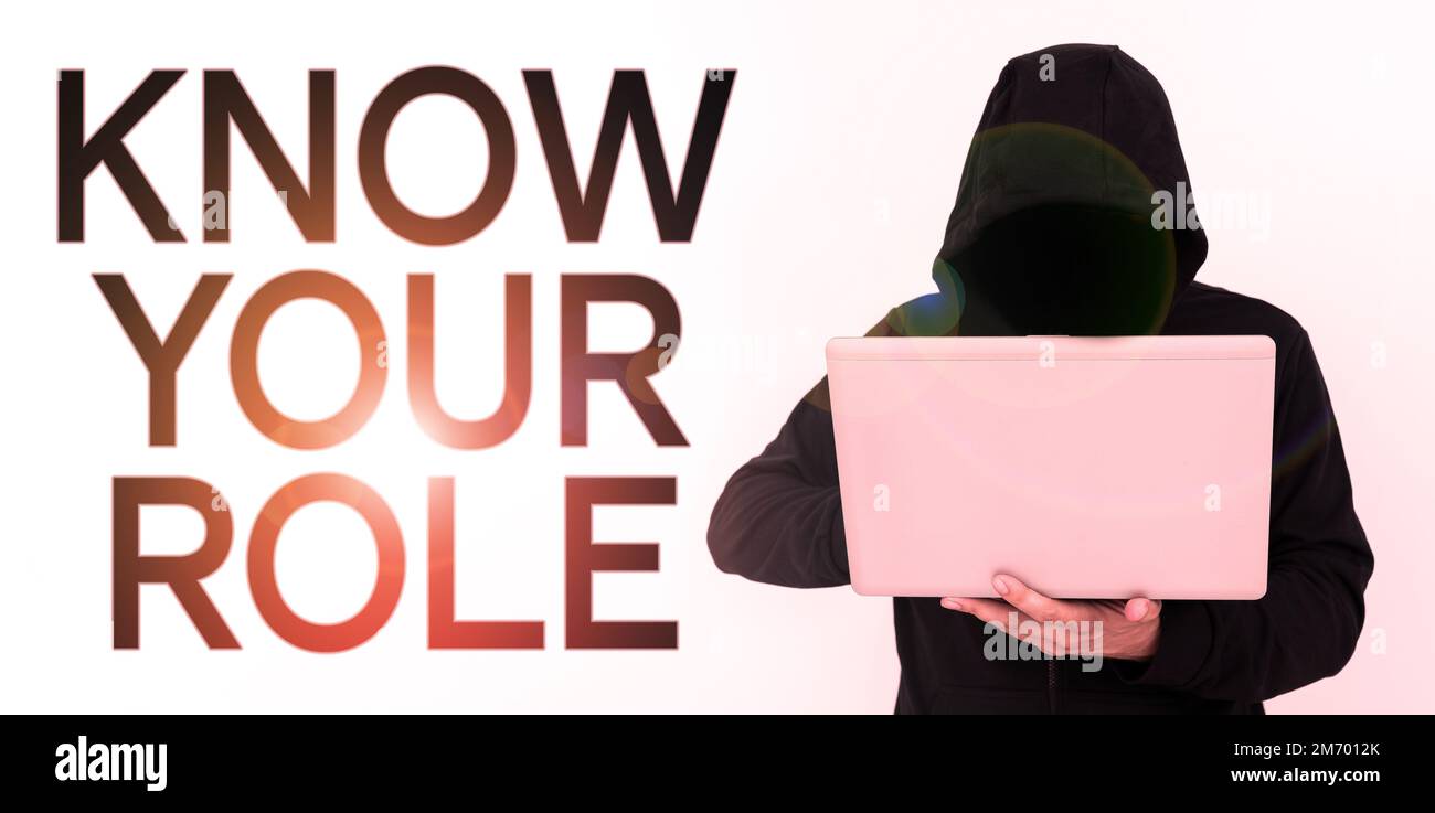 Writing displaying text Know Your Role. Business showcase Be clear of ...