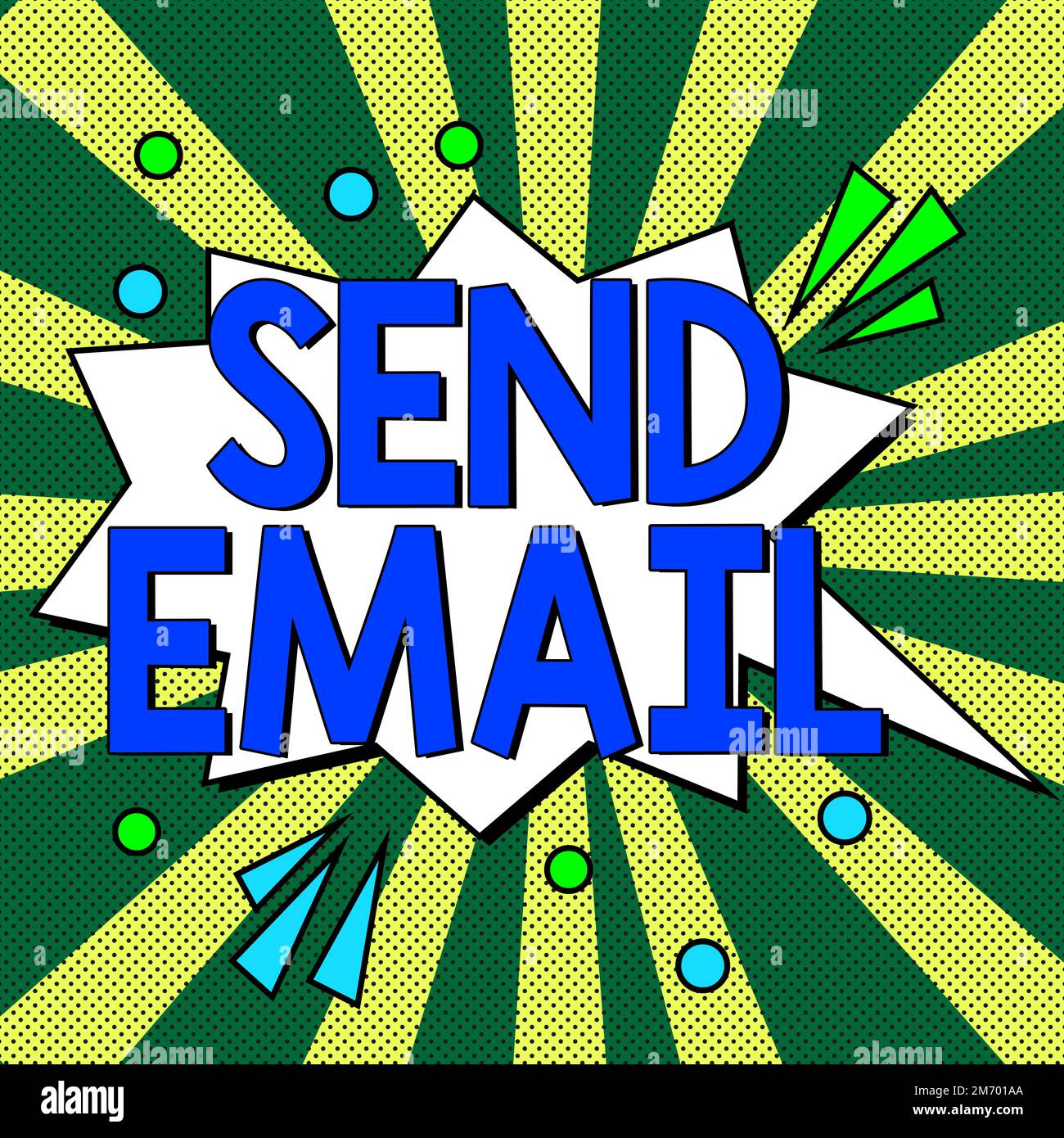 Text caption presenting Send Email. Word Written on the system for using computers to send ...