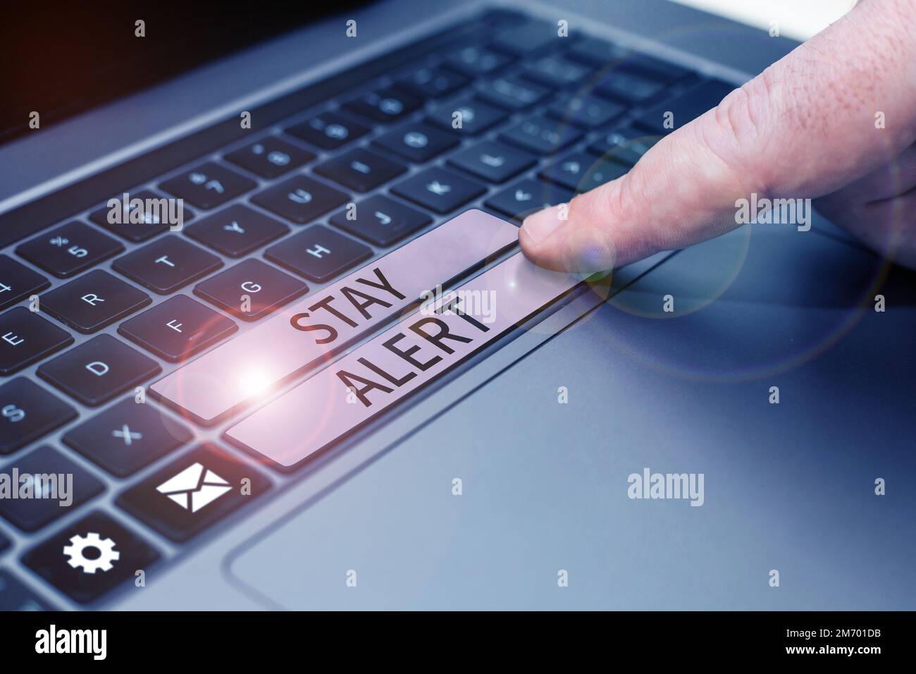 Text showing inspiration Stay Alert. Business idea Paying full ...