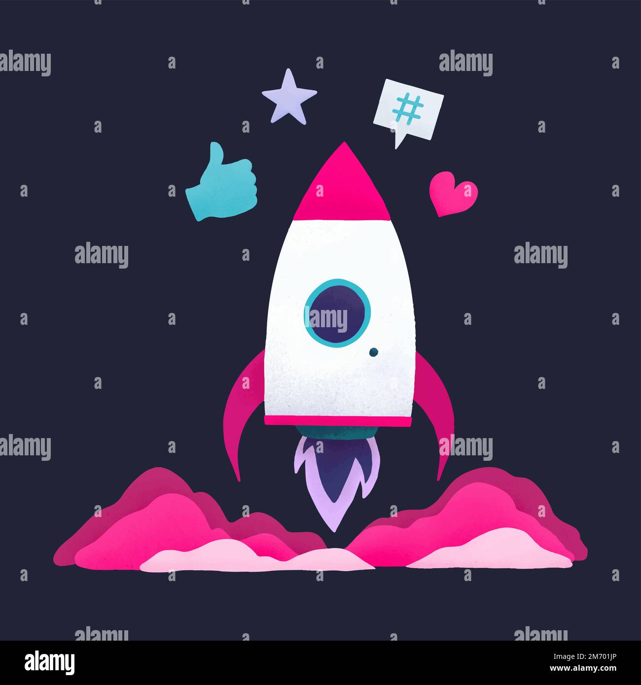 Trending on social media vector Stock Vector Image & Art - Alamy
