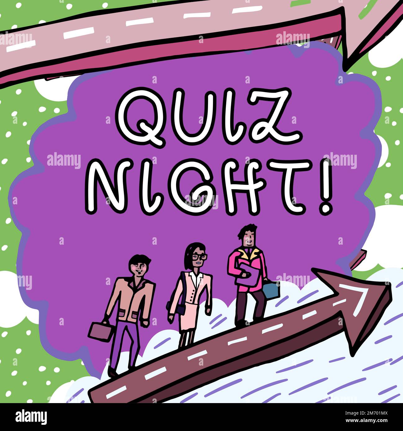 Writing displaying text Quiz Night. Business approach evening test ...