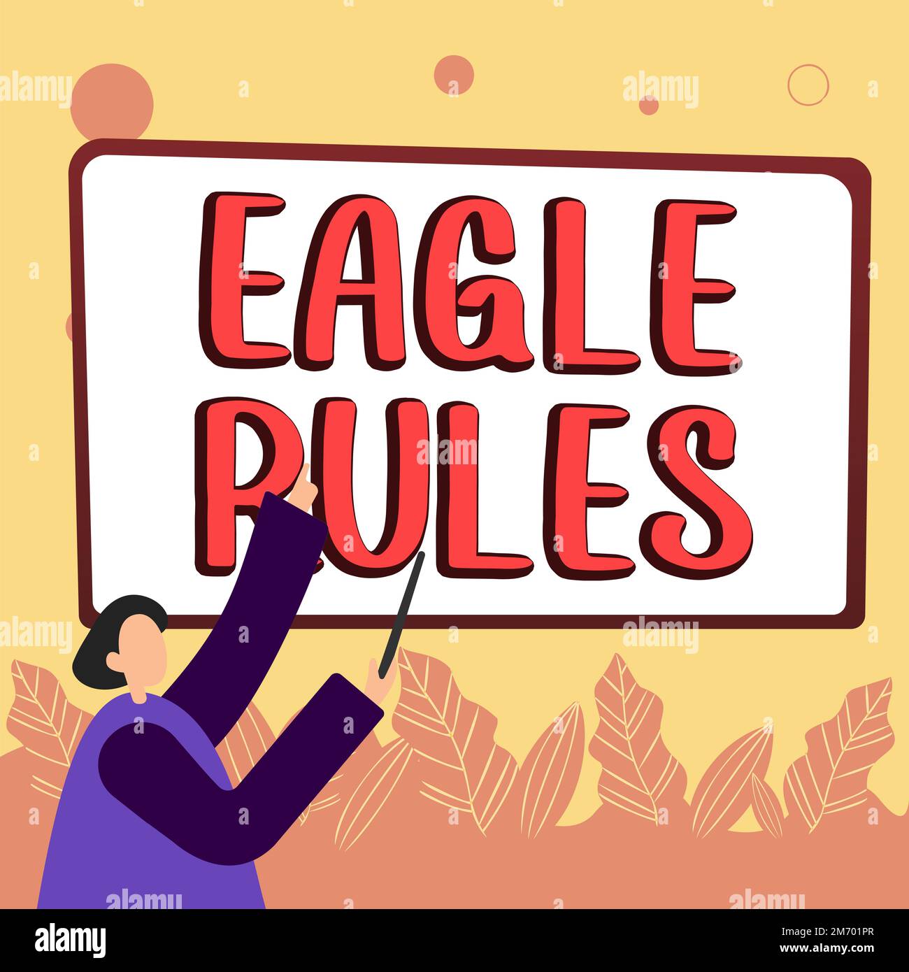 Text sign showing Eagle Rules. Business showcase a huge set of design ...