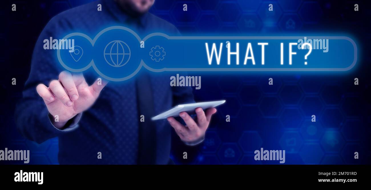 Text caption presenting What If. Word Written on Study all ...