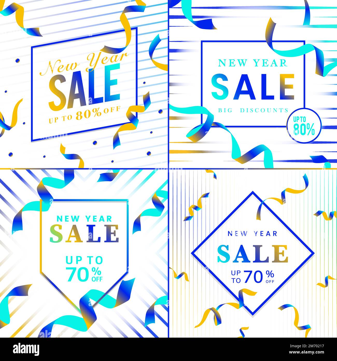 Vibrant blue sale sign vector set Stock Vector Image & Art - Alamy