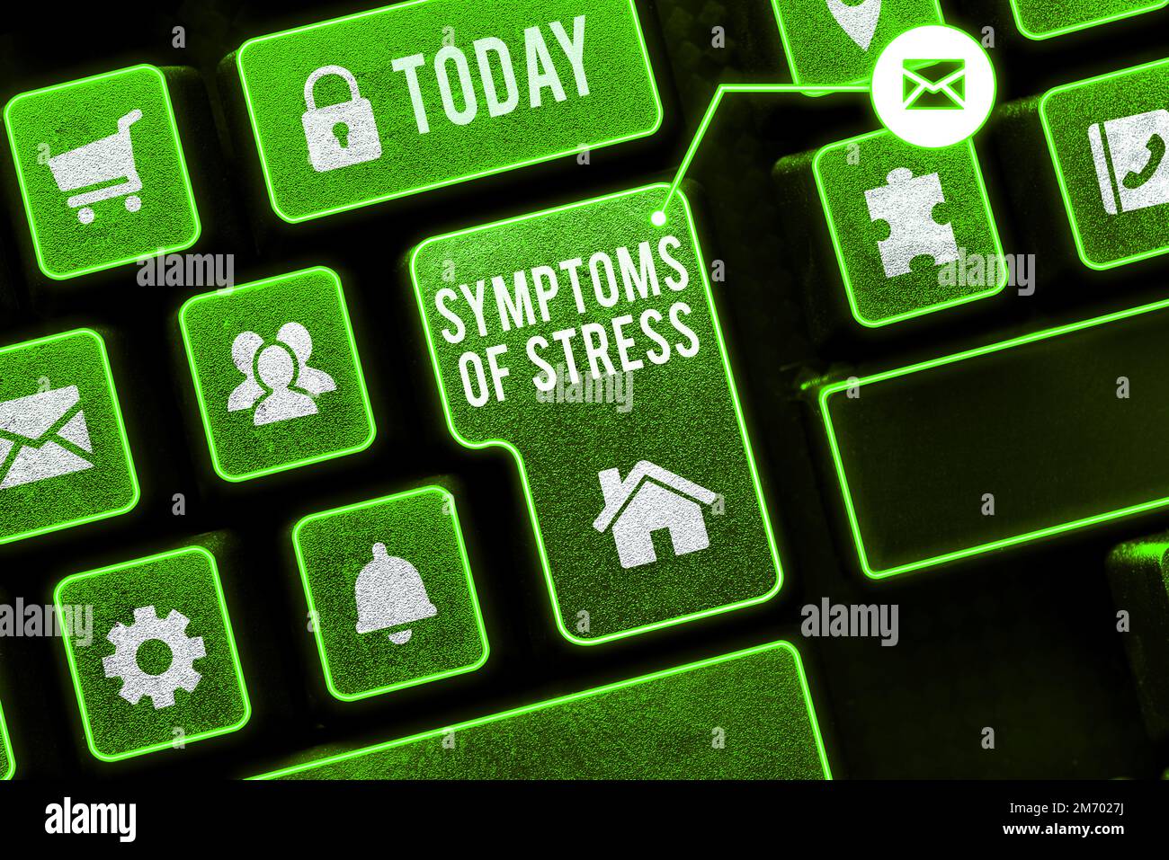 Sign displaying Symptoms Of Stress. Business approach serving as ...