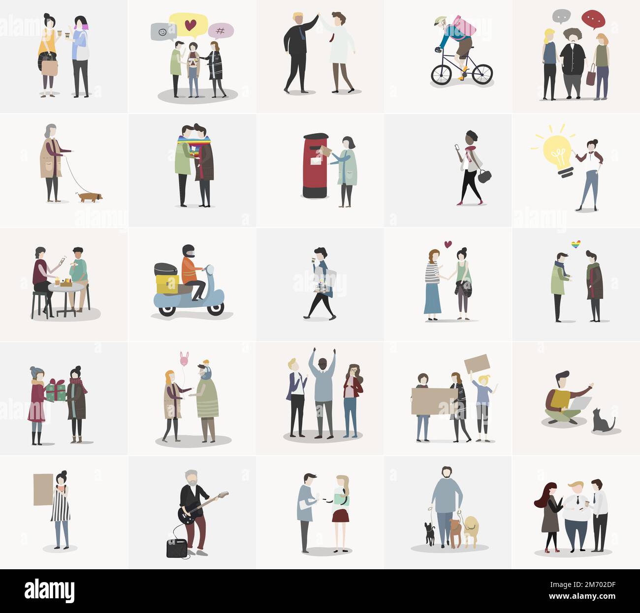 Vector set of illustrated people Stock Vector Image & Art - Alamy