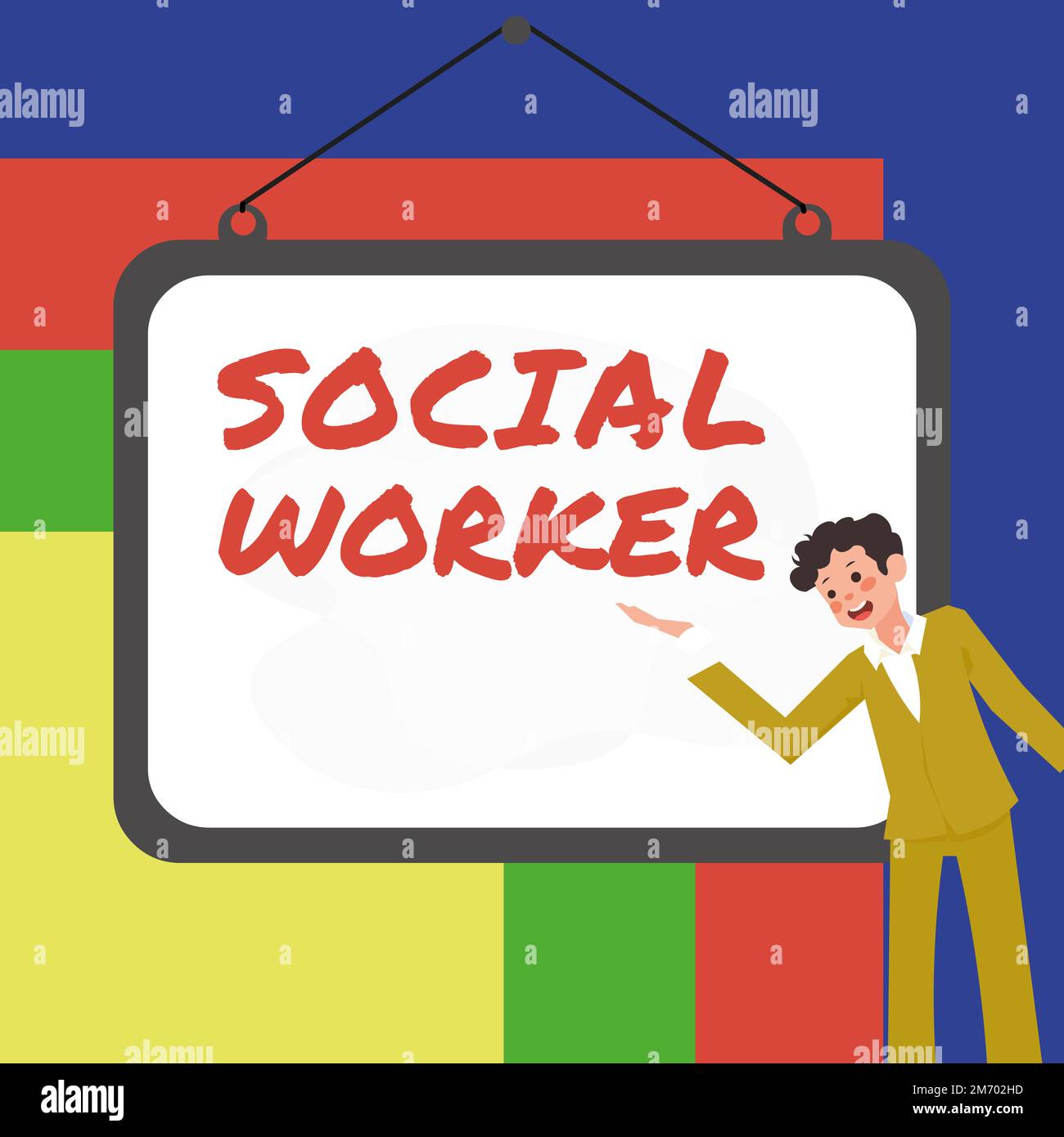 Conceptual caption Social Worker. Concept meaning assistance from state ...