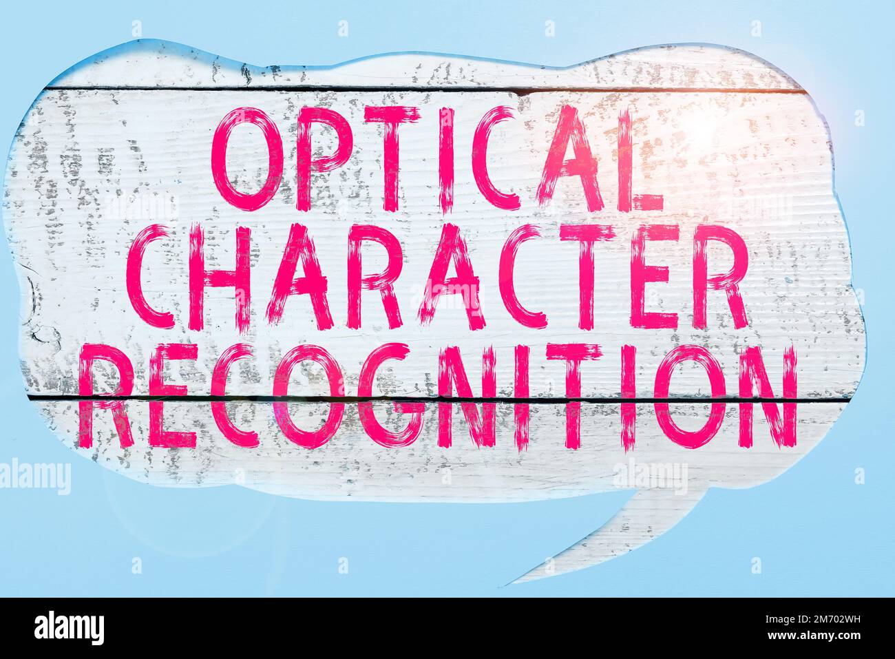 Text caption presenting Optical Character Recognition. Business concept ...