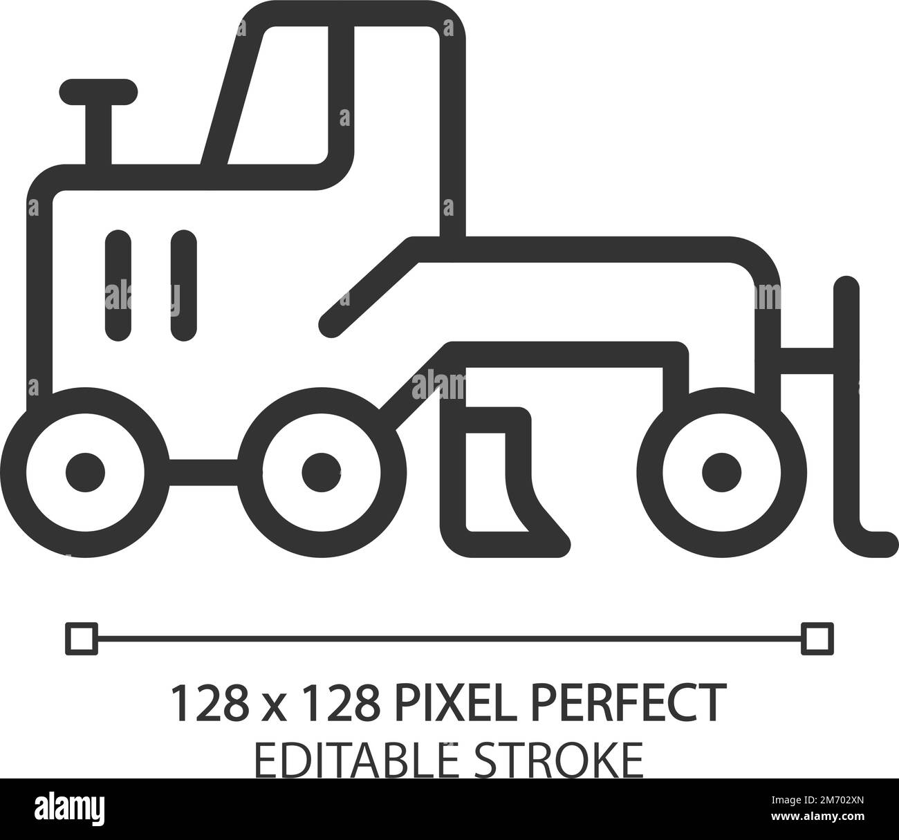Grader pixel perfect linear icon Stock Vector Image & Art - Alamy